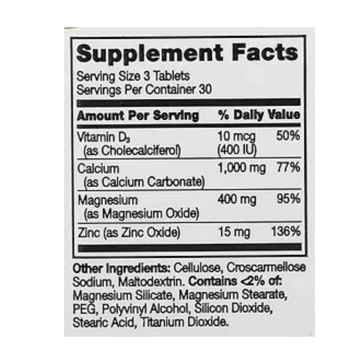 21st Century Calcium Magnesium Zinc +D3 - 90 Tablets | Aussie Variety-AU