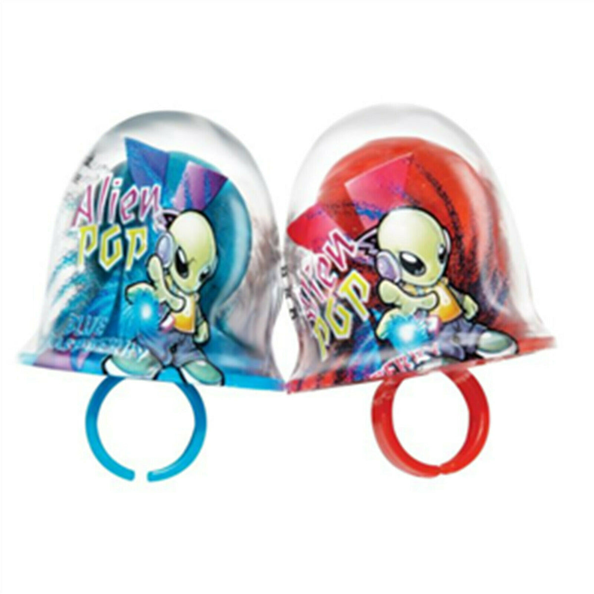Alien Pop 15g Halloween Candy 12 Pack Blue Raspberry And Strawberry ...