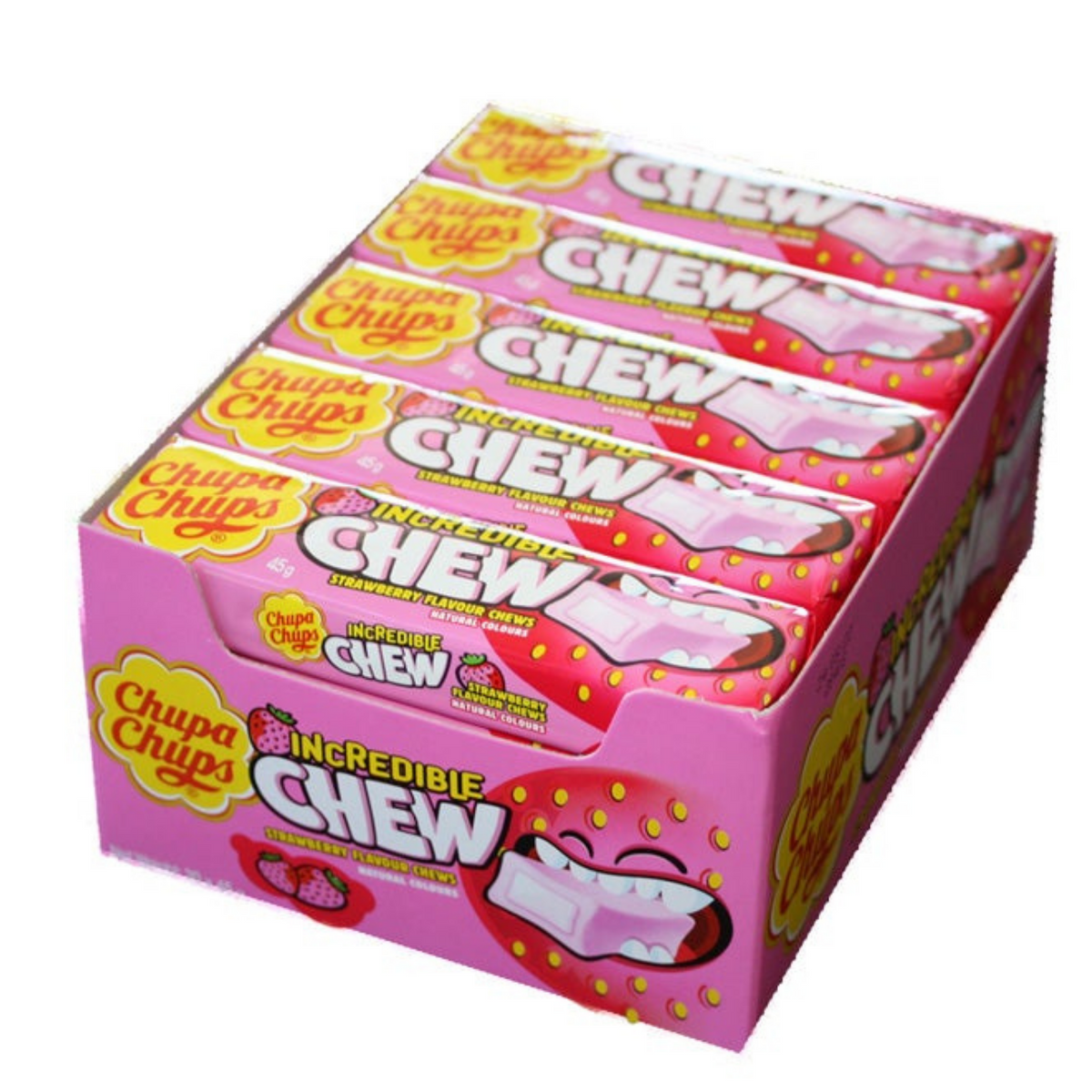 Chupa Chups Incredible Chew Strawberry 45g x 20 Packs Ancel Online ...